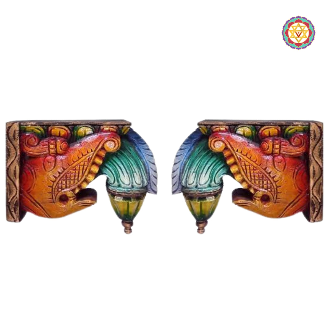 Yali Wall Brackets Corbels Pair 9x7in – Pretty Homes India