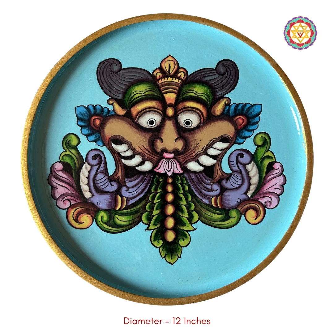 Kirthimukha Yali Face Wall Plate 12″ – Pretty Homes India