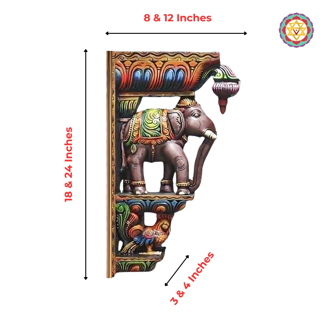 Heritage Elephant Bracket 24 in – Peacock Design | Pretty Homes India