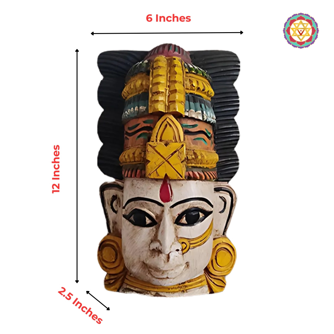 Goddess Laxmi Wooden Wall Mask | Pretty Homes India